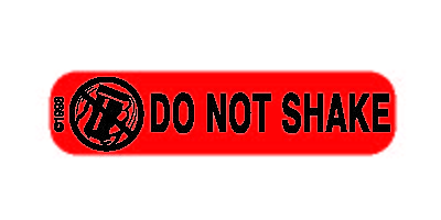 Auxiliary Label - DO NOT SHAKE (1,000 Labels)